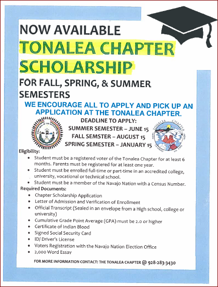 Student Financial Assistance | Tonalea
